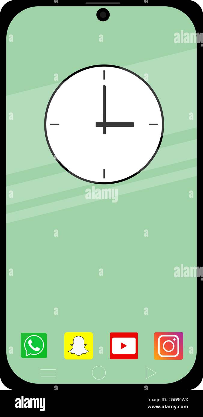 Android phone, illustration, vector on white background Stock Vector ...