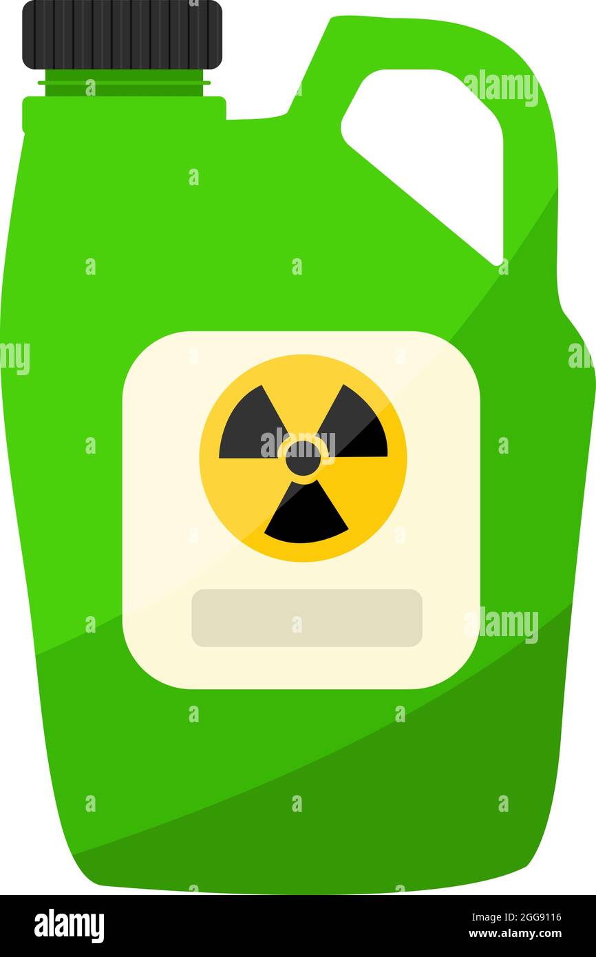 Green acid tank, illustration, vector on white background Stock Vector ...