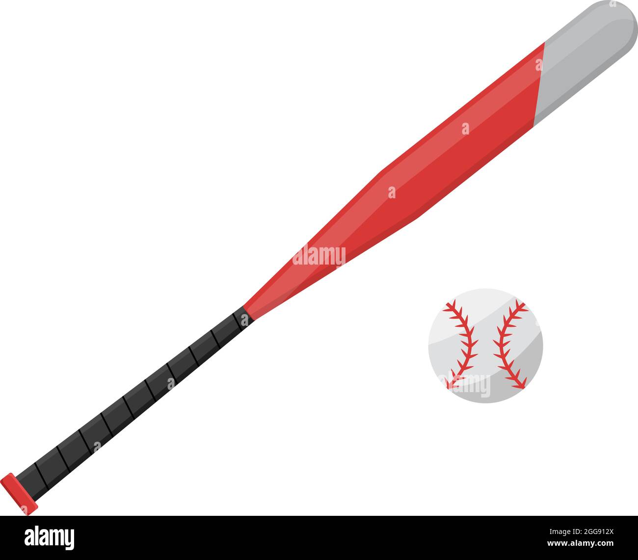 Baseball bat, illustration, vector on white background Stock Vector ...