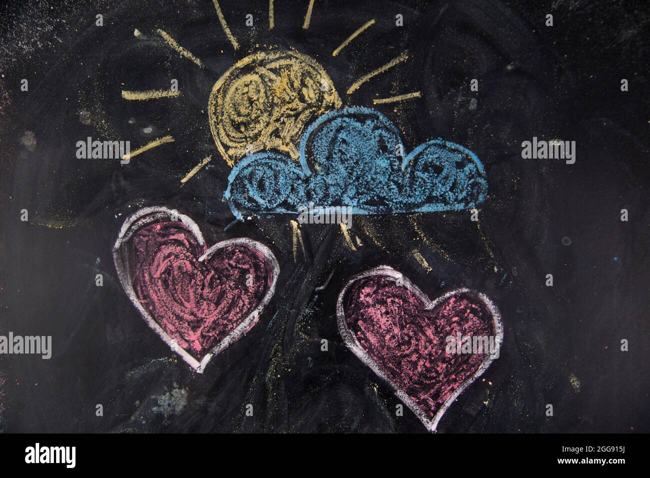 Graphical representation of icons representing the love relationship ...