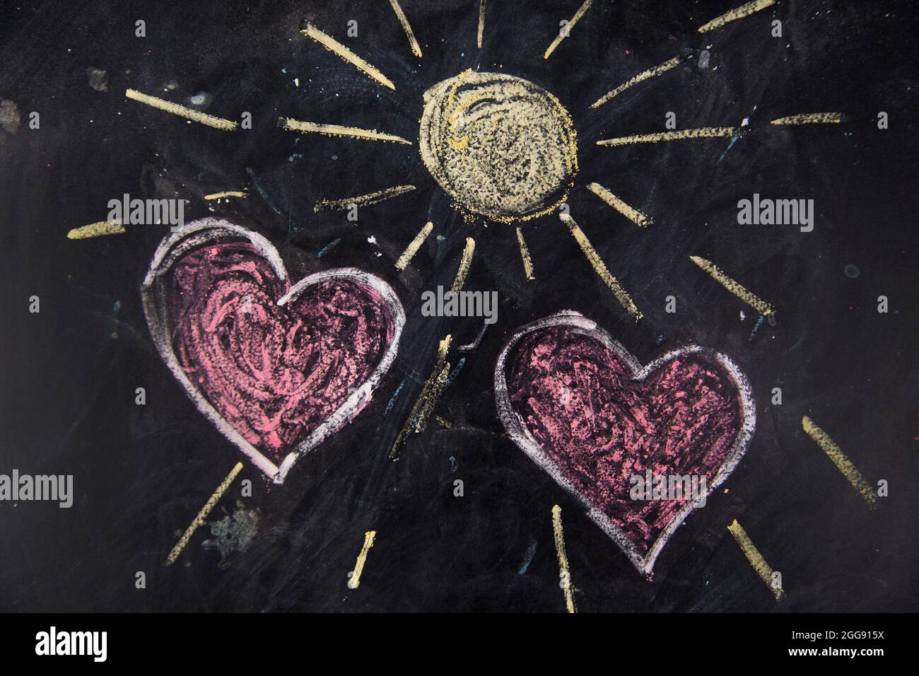 Graphical representation of icons representing the love relationship ...