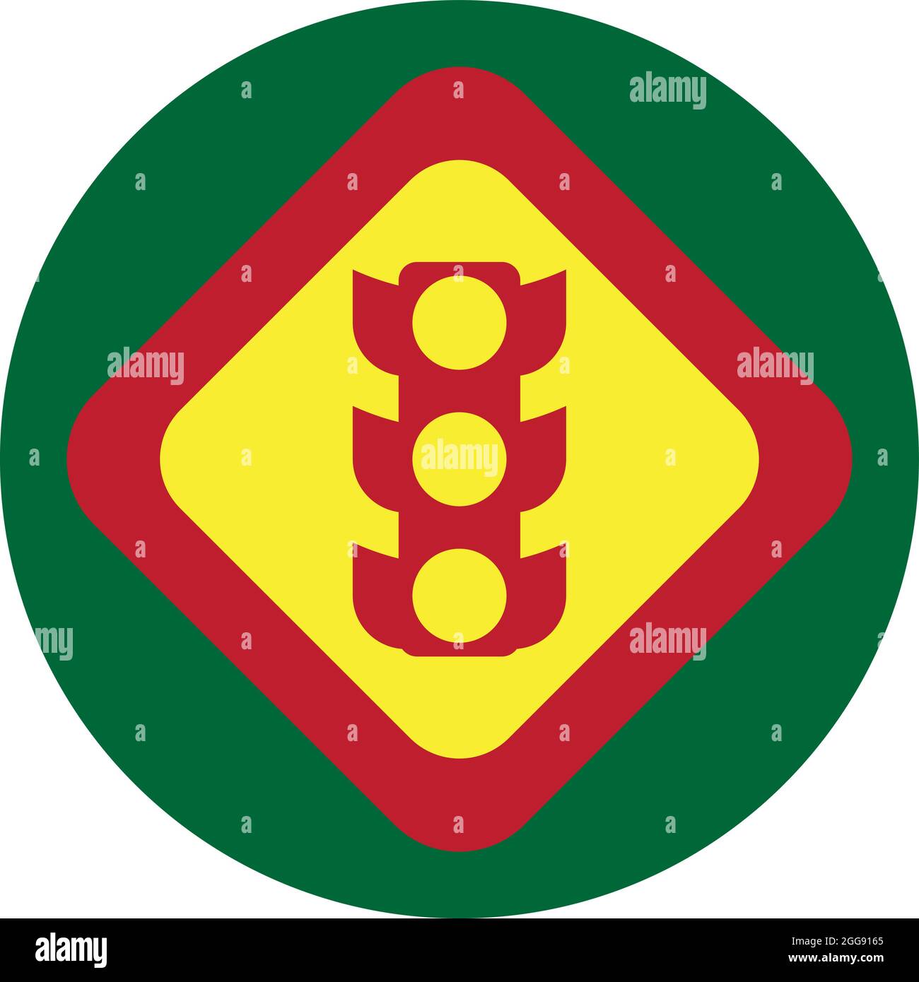 Traffic light road sign, illustration, vector, on a white background ...