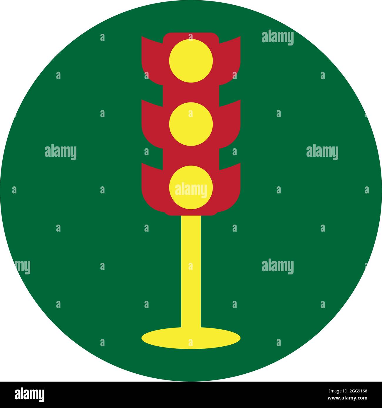 Traffic light road sign, illustration, vector, on a white background ...