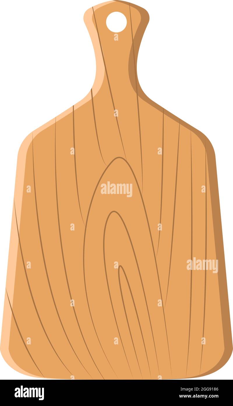 Chopping board, illustration, vector on white background Stock Vector ...