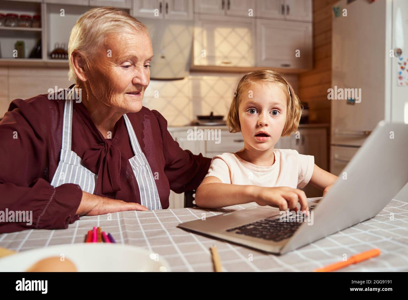 Girl pushing table hi-res stock photography and images - Alamy