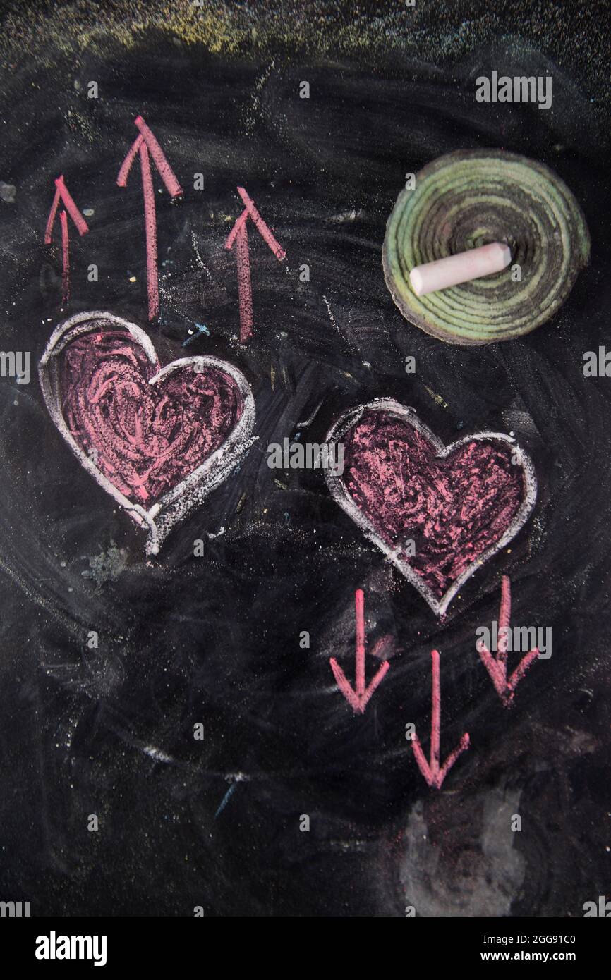 Graphical representation of icons representing the love relationship ...