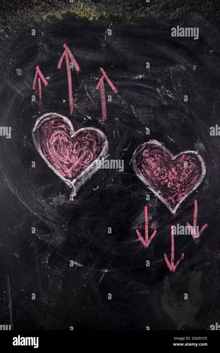 Graphical representation of icons representing the love relationship ...