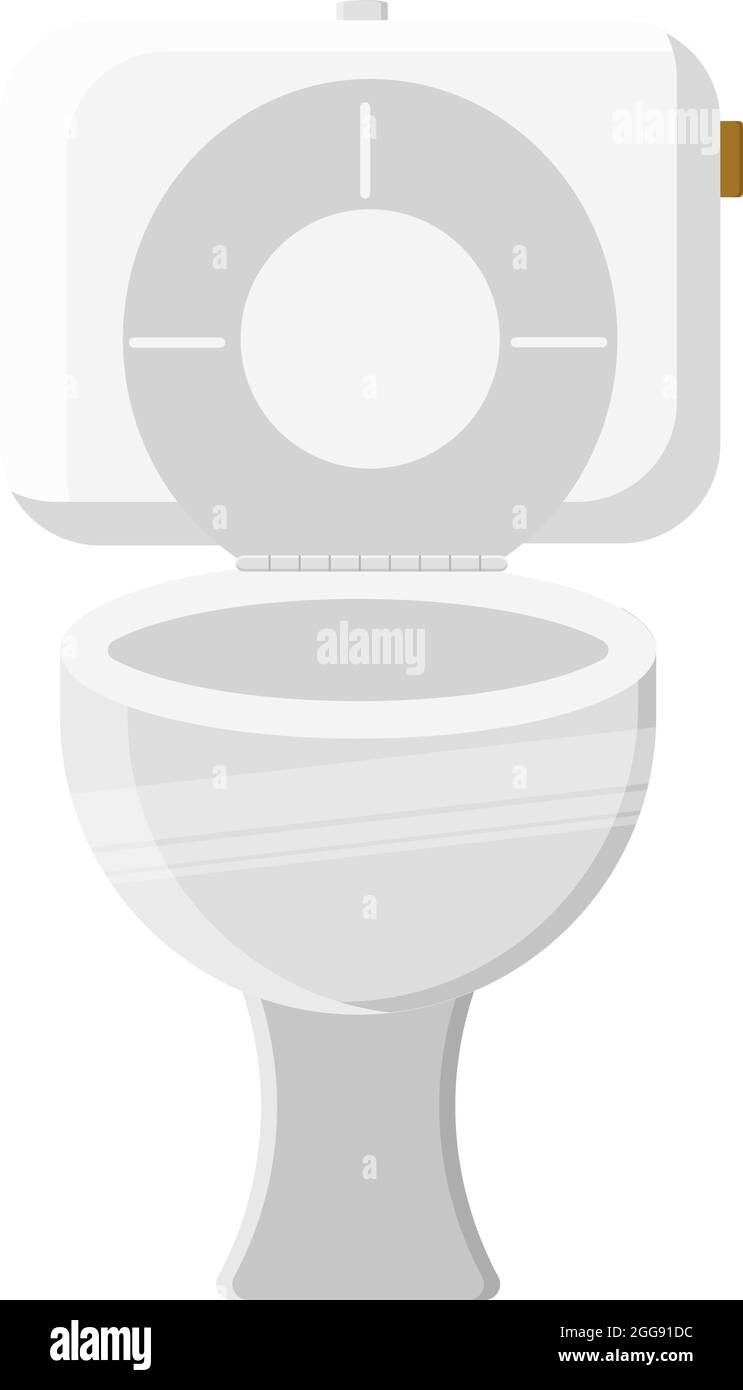 White toilet bowl, illustration, vector on white background Stock ...