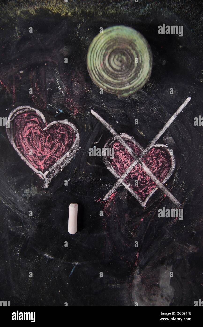 Graphical representation of icons representing the love relationship ...