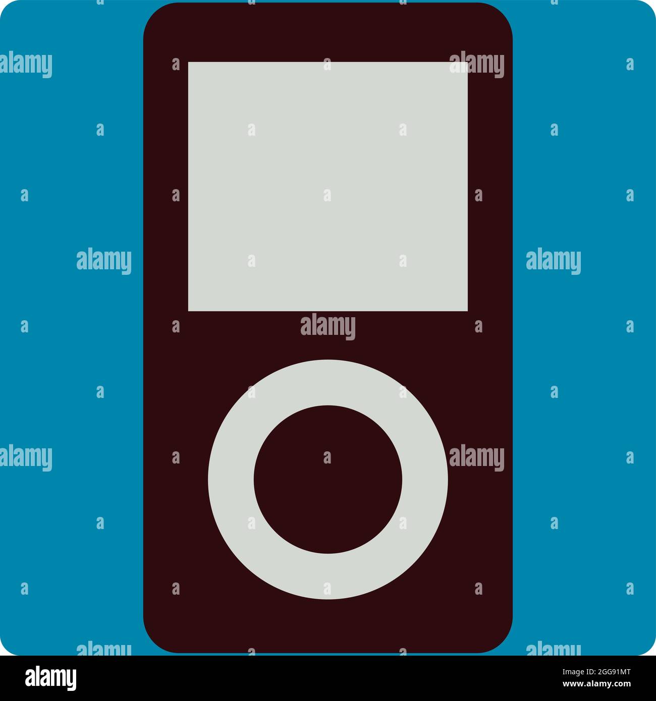 MP3 player, illustration, vector, on a white background Stock Vector ...