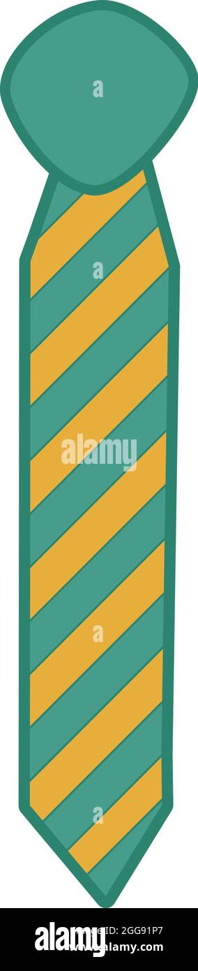 Man tie on stripes, illustration, vector, on a white background Stock ...