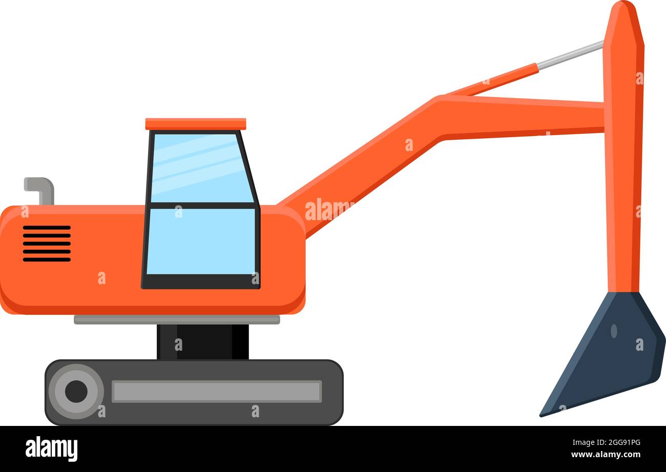 Red excavator hi-res stock photography and images - Alamy