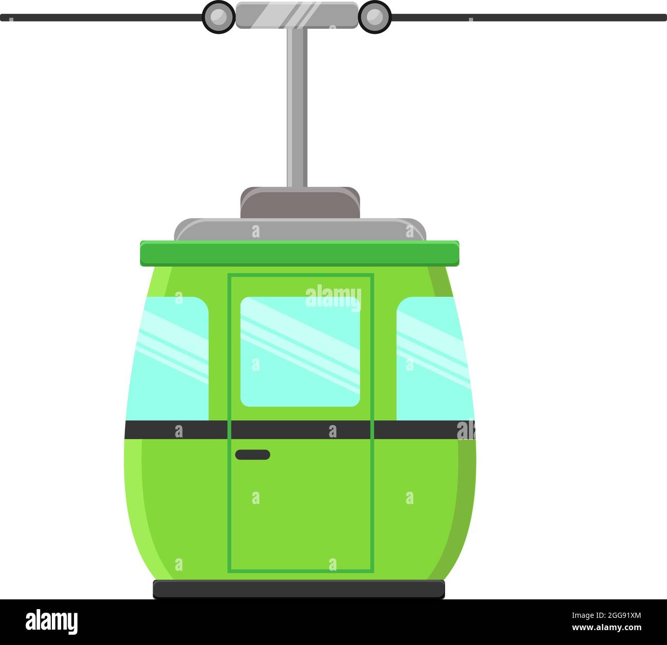 Rope wagon, illustration, vector on white background Stock Vector Image ...