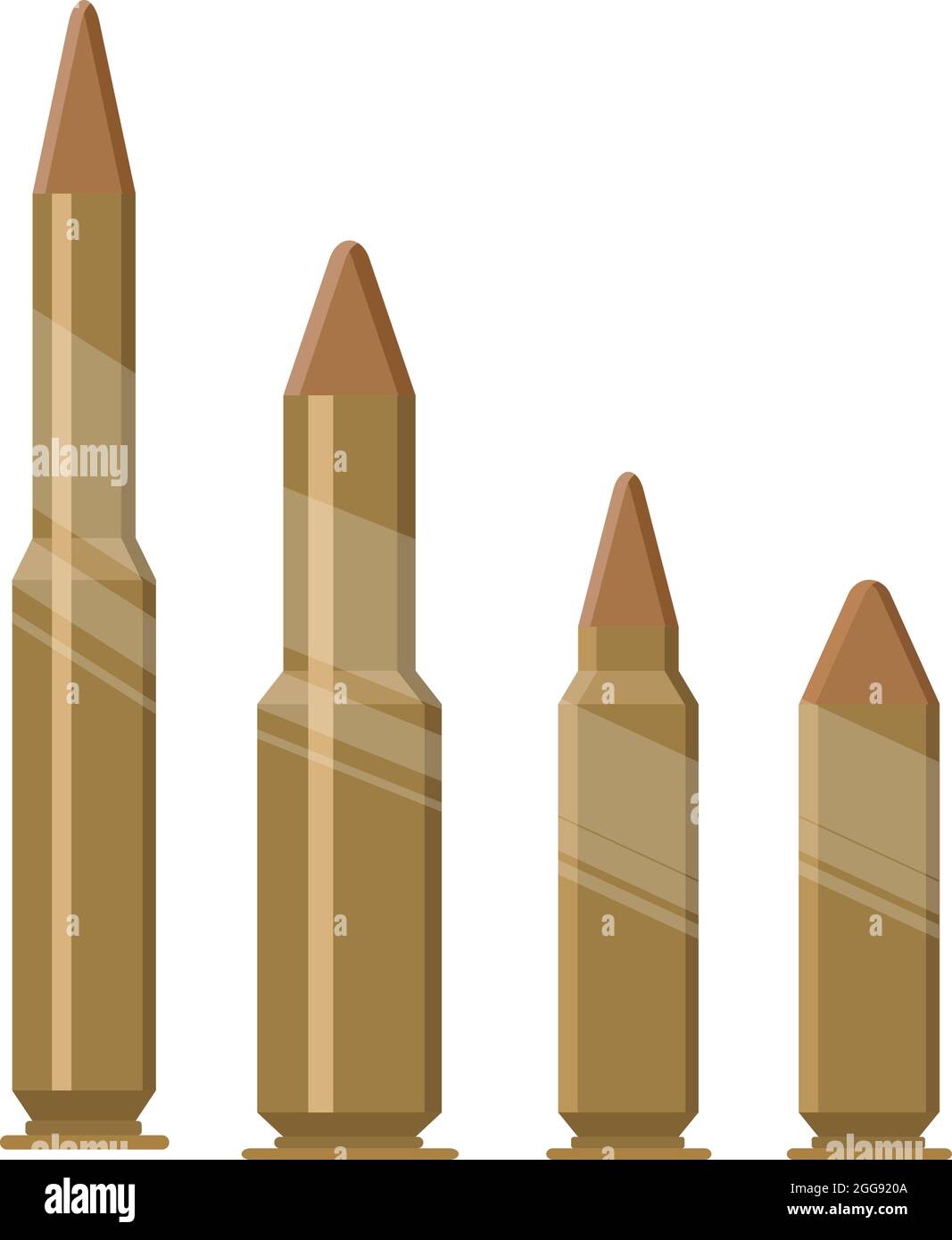 Gun bullet, illustration, vector on white background Stock Vector Image ...