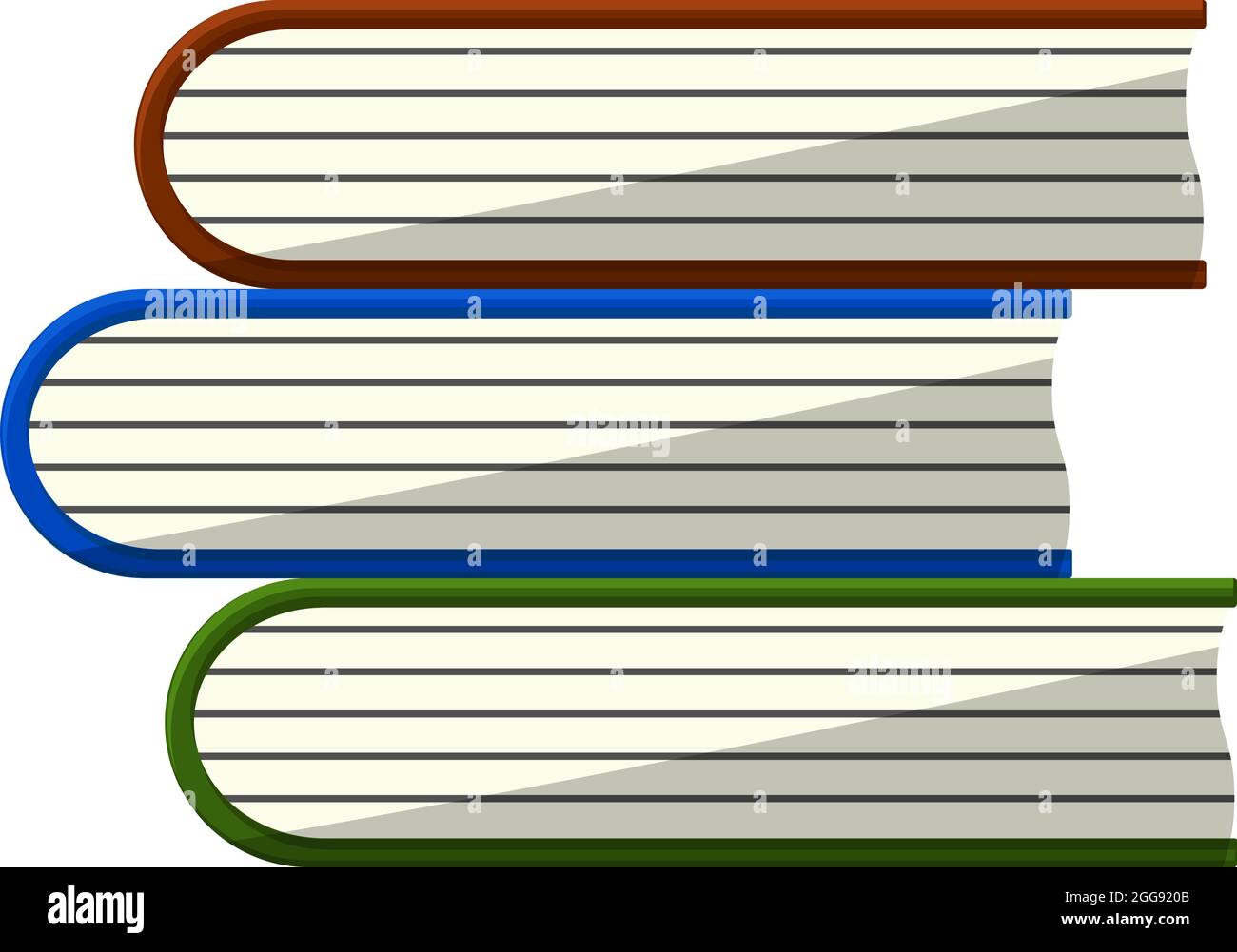 Three books, illustration, vector on white background Stock Vector ...