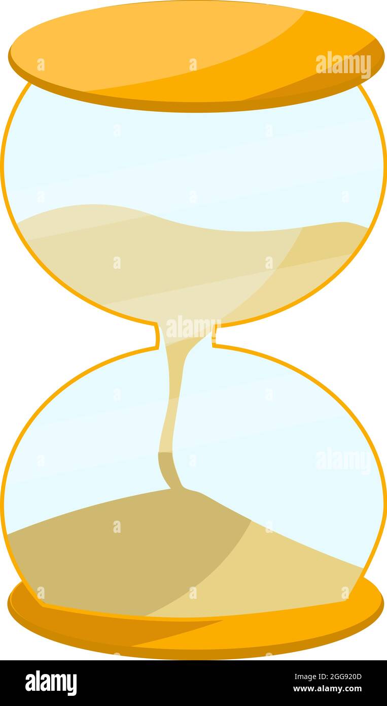 Sand watch, illustration, vector on white background Stock Vector Image ...