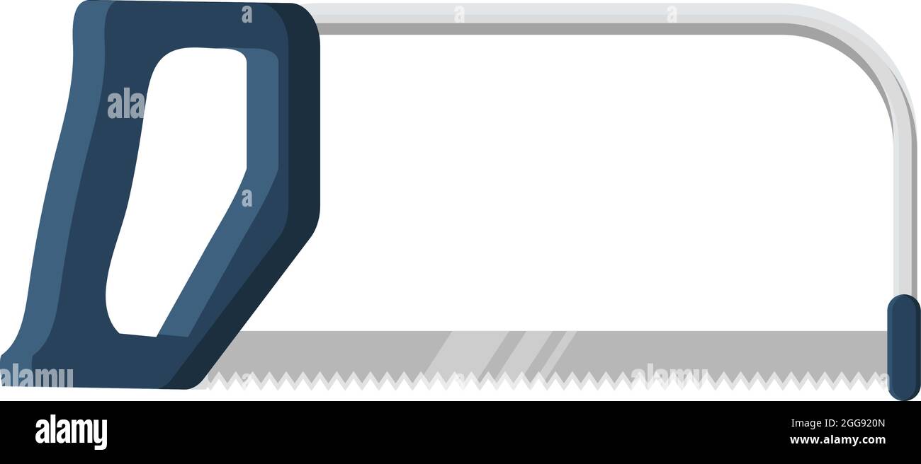 Blue saw, illustration, vector on white background Stock Vector Image ...
