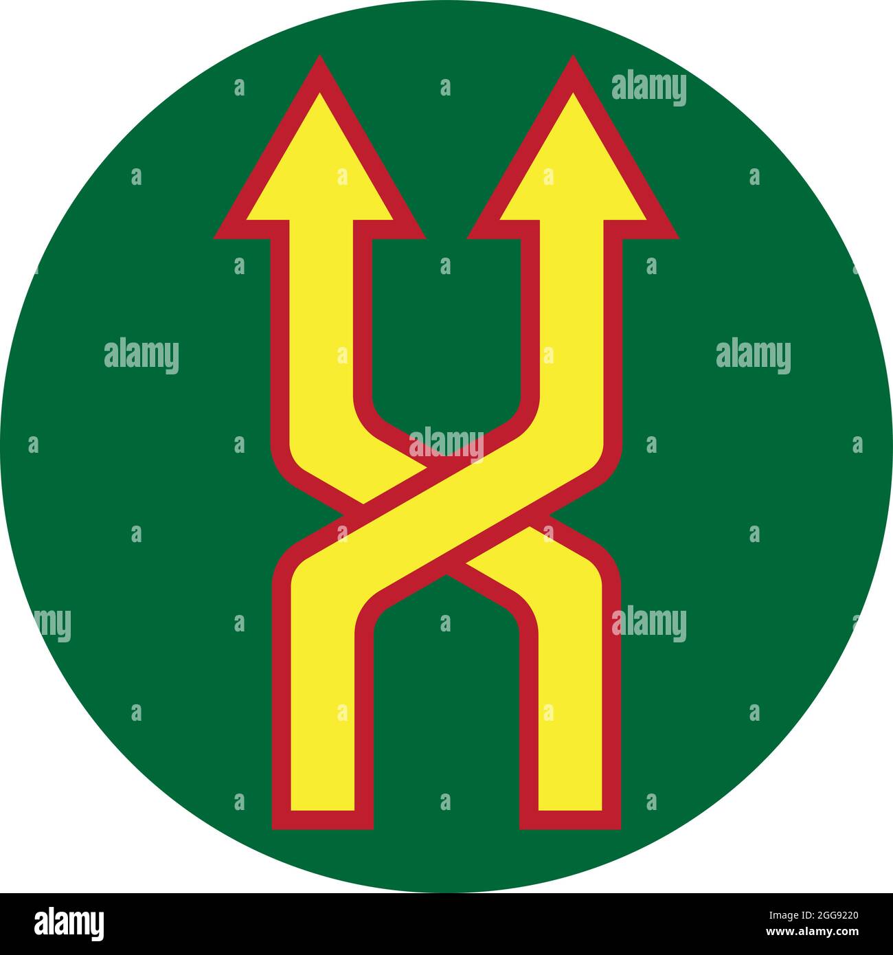 Two side road traffic sign, illustration, vector, on a white background ...