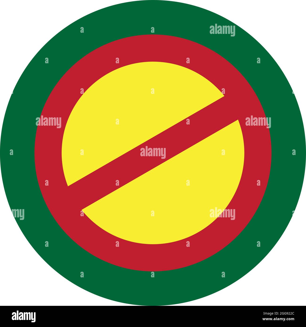 Caution for train traffic sign, illustration, vector, on a white ...
