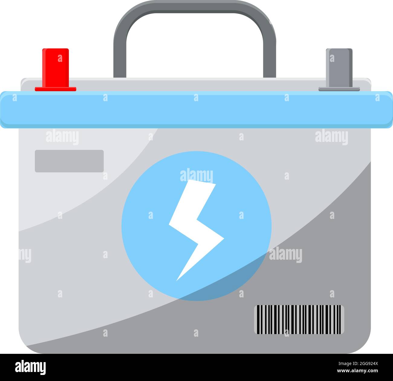 Car battery, illustration, vector on white background Stock Vector ...