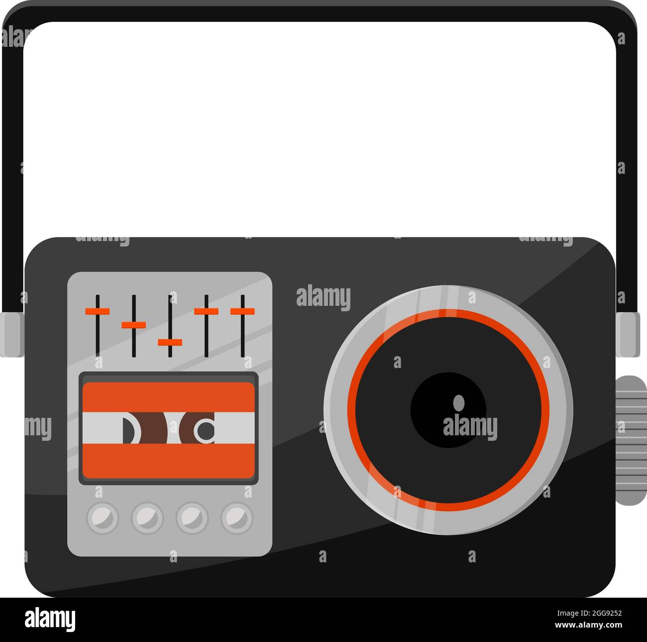 Small radio, illustration, vector on white background Stock Vector ...