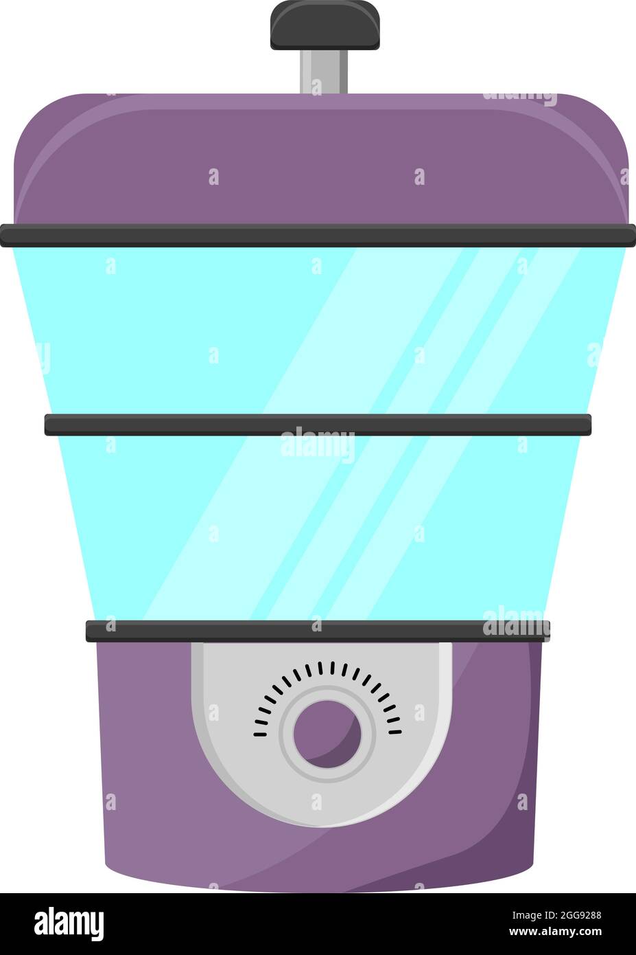 Purple steamer, illustration, vector on white background Stock Vector ...