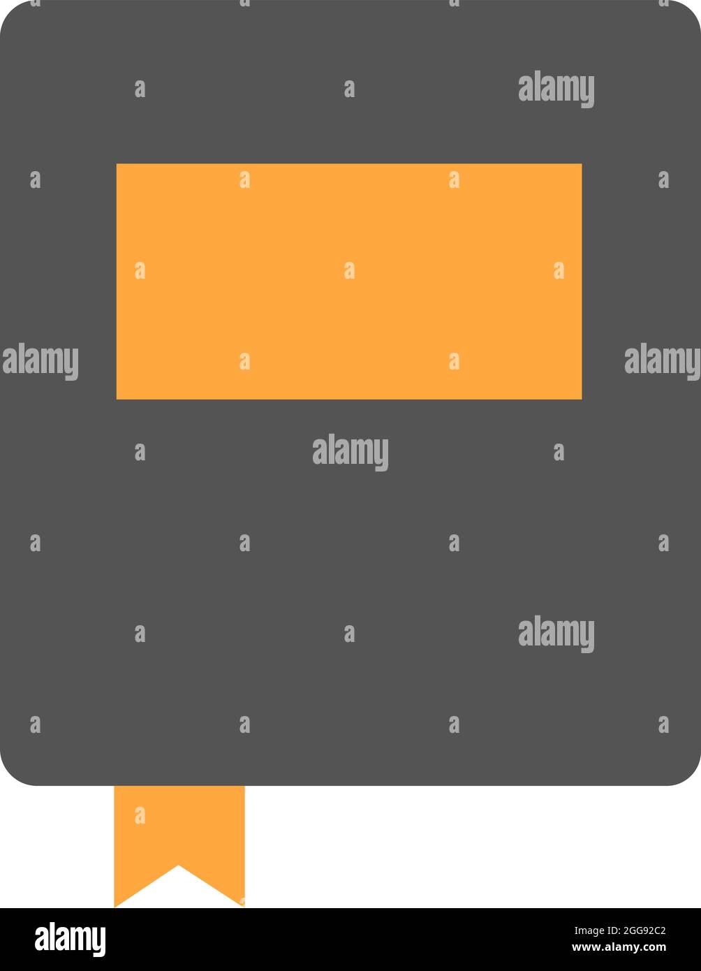 Grey work book, illustration, vector, on a white background Stock ...