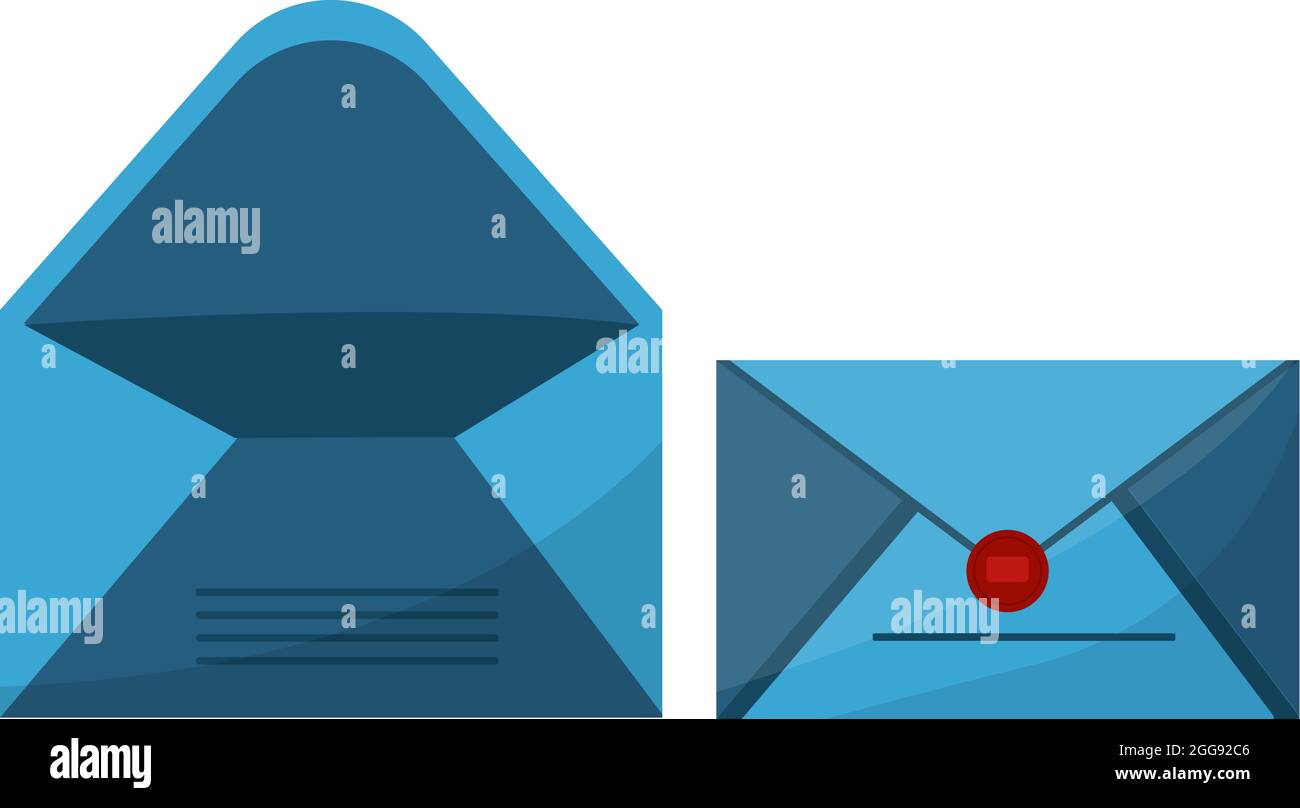 Letter envelope, illustration, vector on white background Stock Vector ...