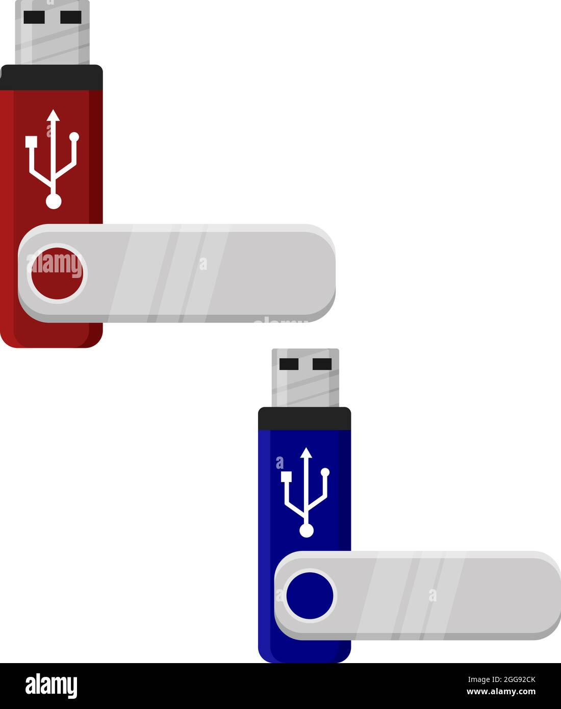 USB Drive, illustration, vector on white background Stock Vector Image ...