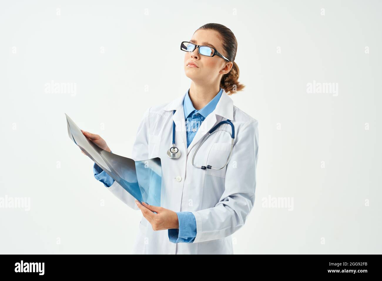 female doctor in white coat medicine research patient treatment Stock ...