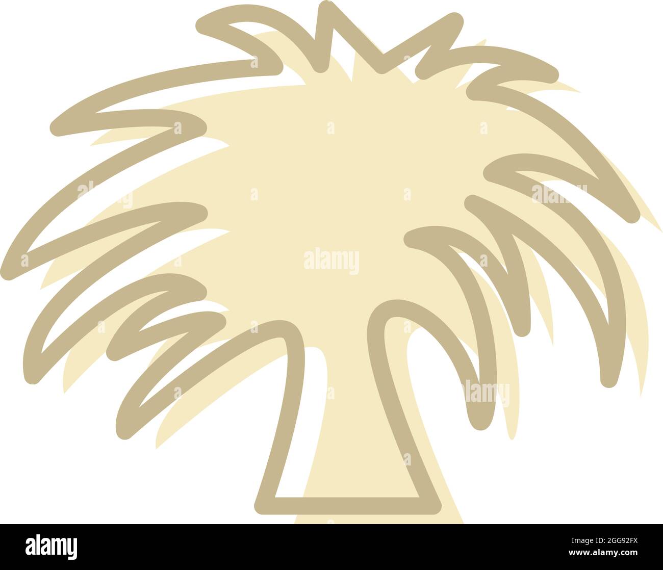 Small palm tree, illustration, vector, on a white background Stock ...