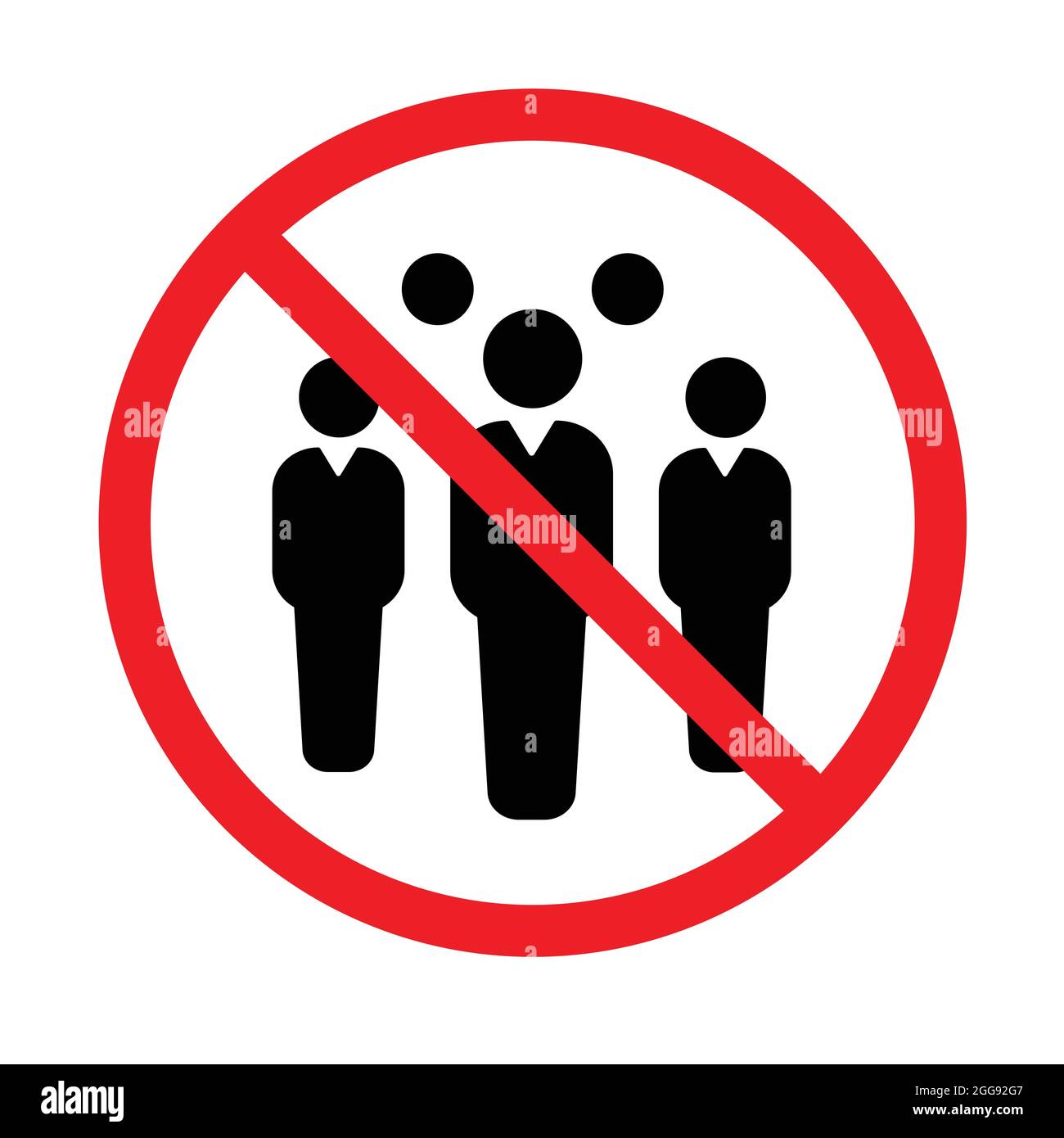 Social distancing keeps your distance avoids crowds icon vector ...