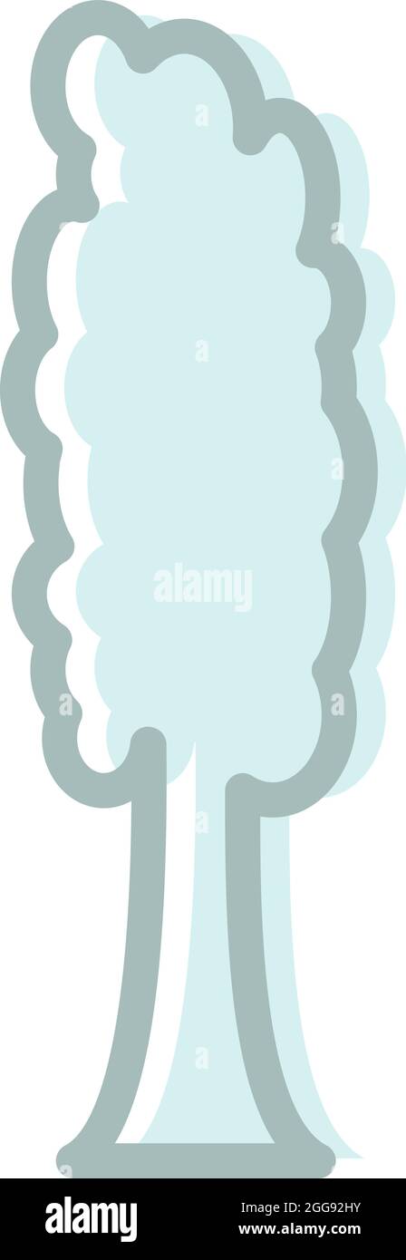 Light blue tree, illustration, vector, on a white background Stock ...