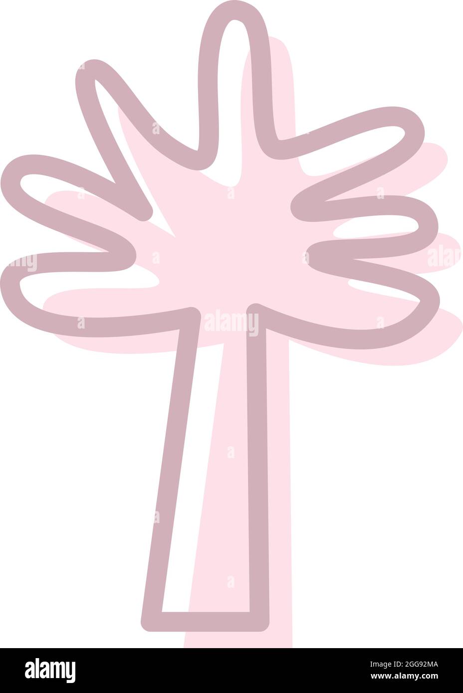 Palm tree vintage illustration Cut Out Stock Images & Pictures - Alamy