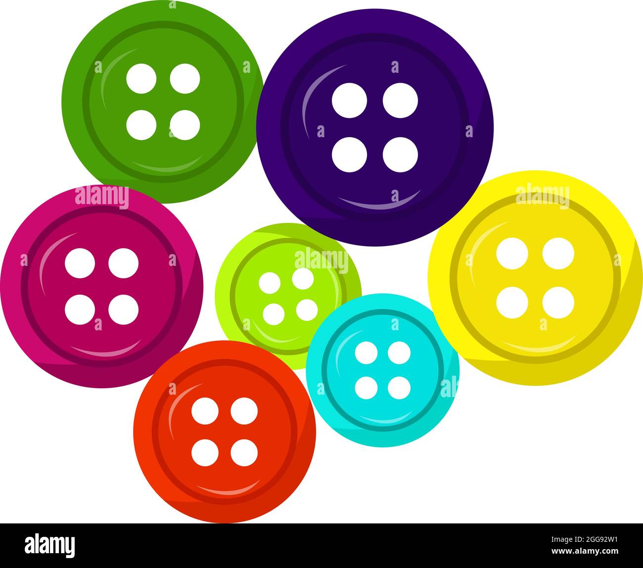 Shirt buttons, illustration, vector on white background Stock Vector ...