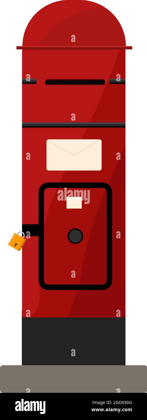 Letter box, illustration, vector on white background Stock Vector Image ...