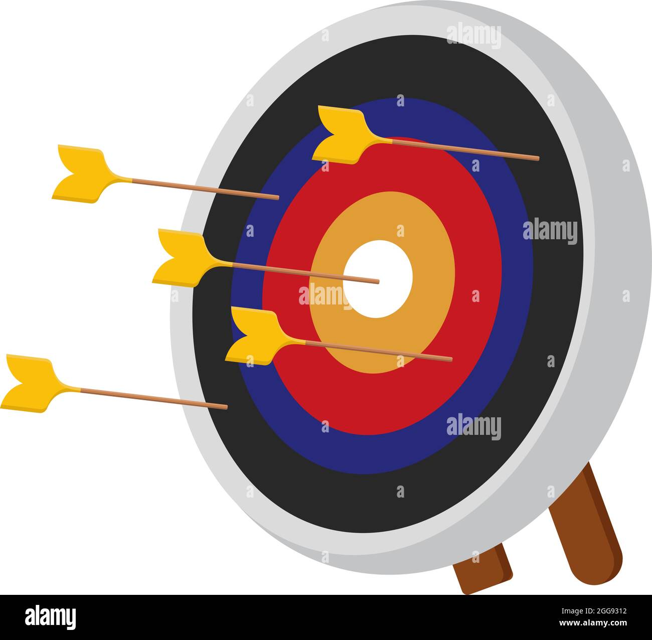 Colorful aim and arrow, illustration, vector on white background Stock ...