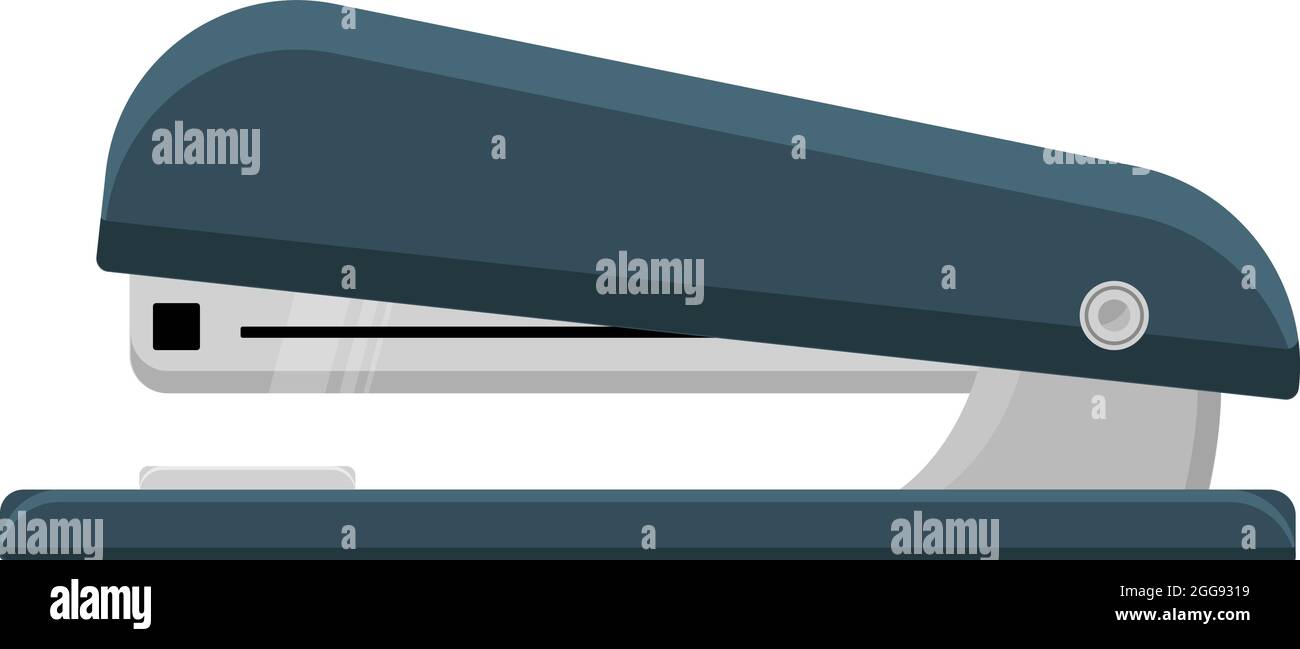 Grey staple, illustration, vector on white background Stock Vector ...