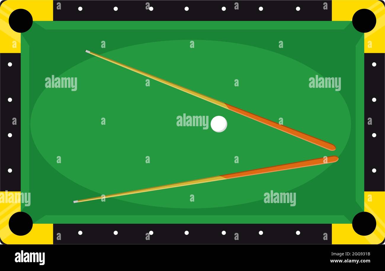 Pool table, illustration, vector on white background Stock Vector Image ...