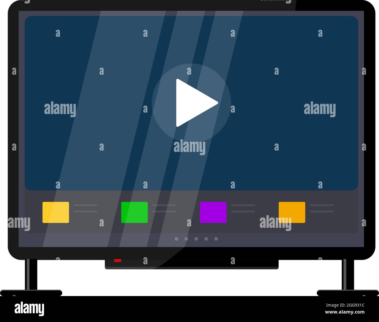 TV Screen, illustration, vector on white background Stock Vector Image ...