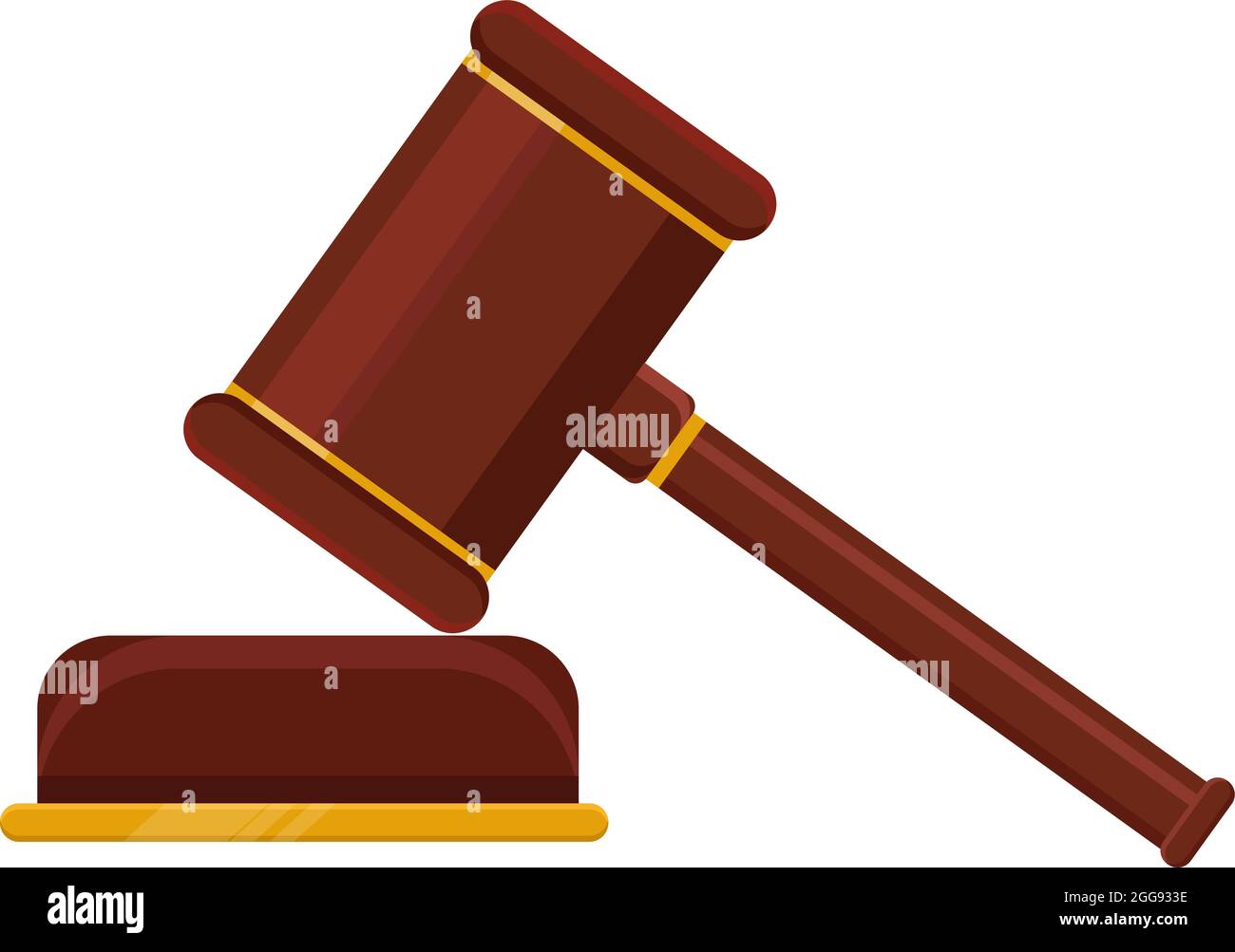 Brown mallet, illustration, vector on white background Stock Vector ...