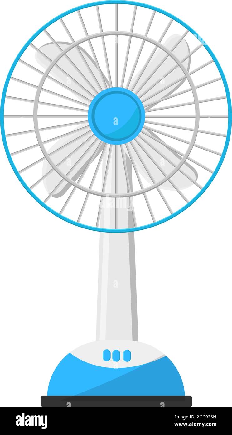 Table fan, illustration, vector on white background Stock Vector Image ...