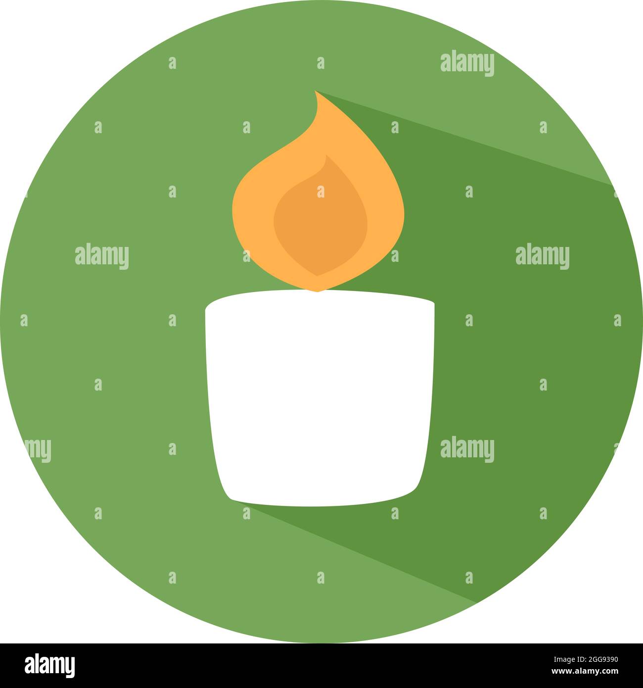 White burning candle, illustration, vector, on a white background Stock ...