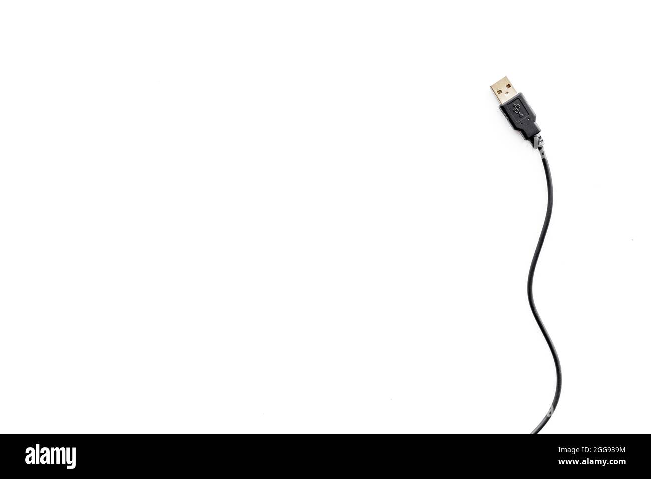 Cables for charging smartphone or laptop, top view Stock Photo - Alamy
