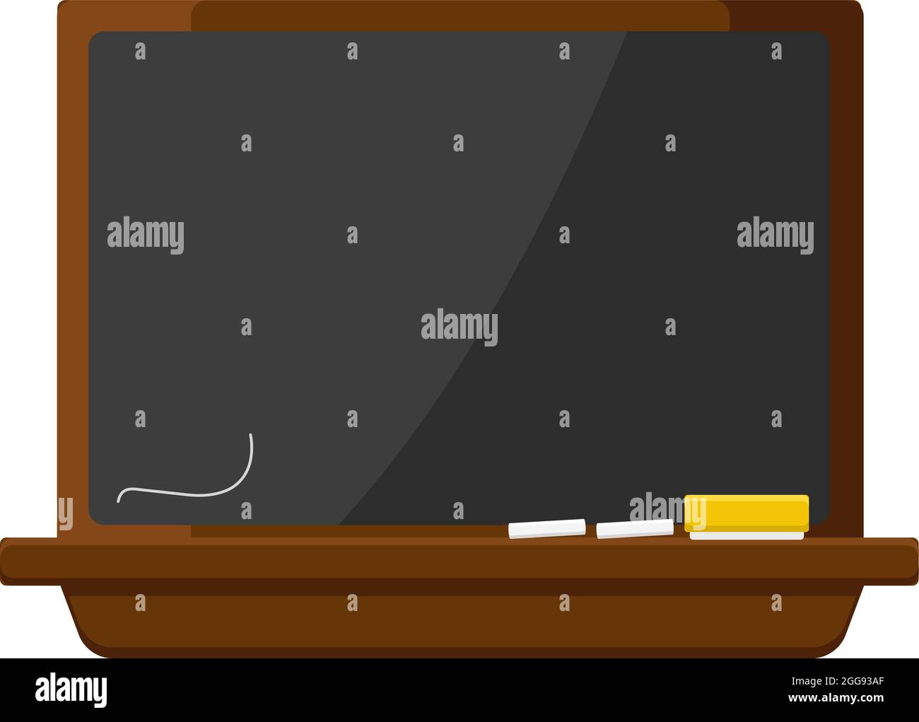 Big blackboard, illustration, vector on white background Stock Vector ...