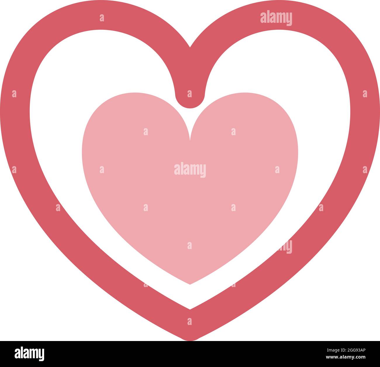 Pink happy heart love Cut Out Stock Images & Pictures - Alamy