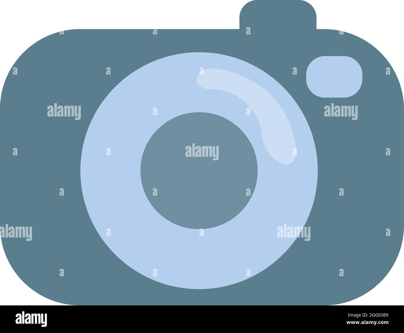 Blue camera, illustration, vector, on a white background Stock Vector ...