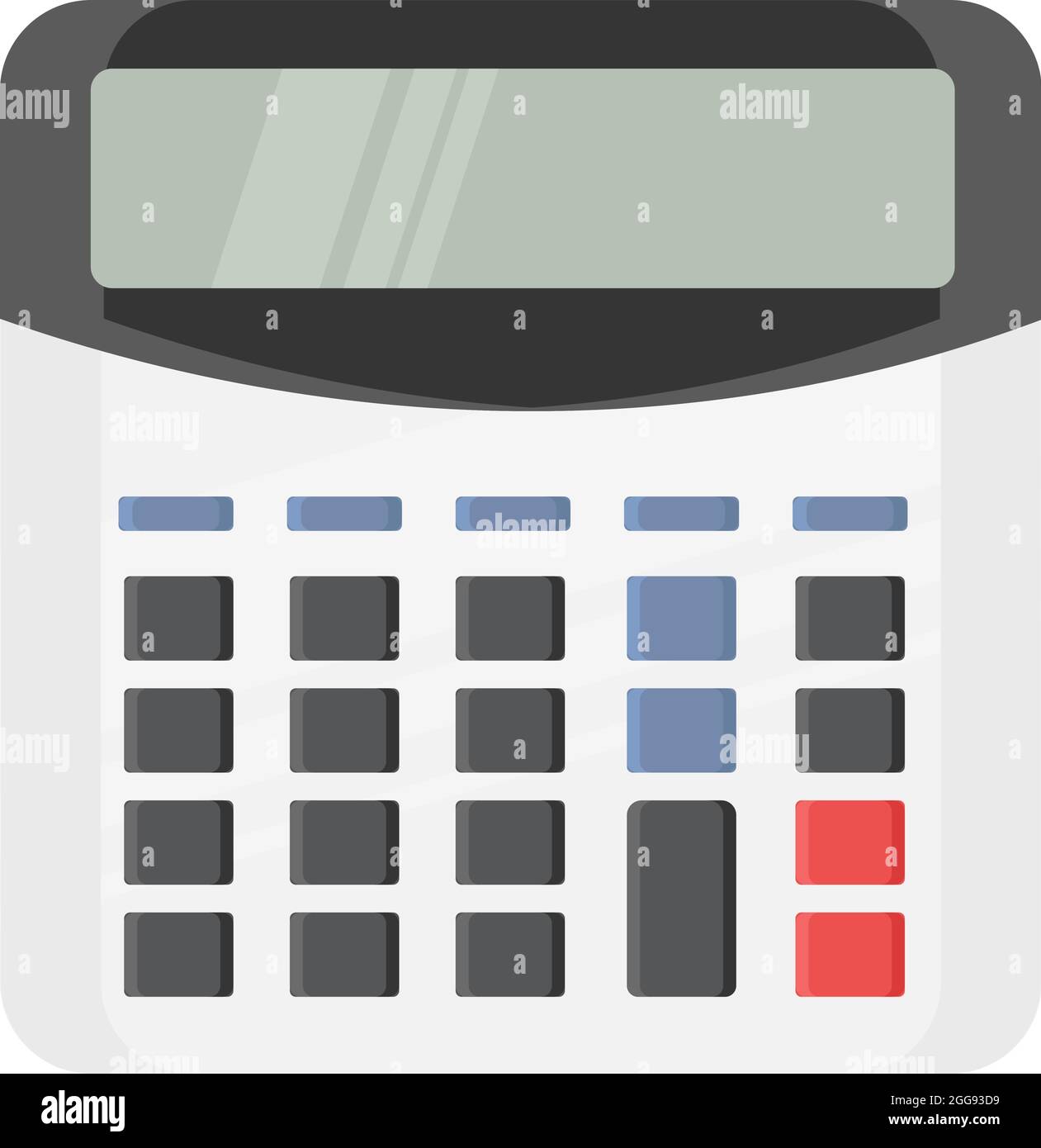 White calculator, illustration, vector on white background Stock Vector ...
