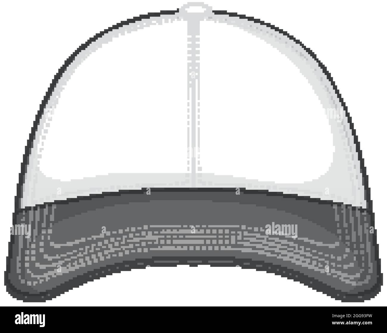 Front of basic white grey baseball cap isolated illustration Stock ...