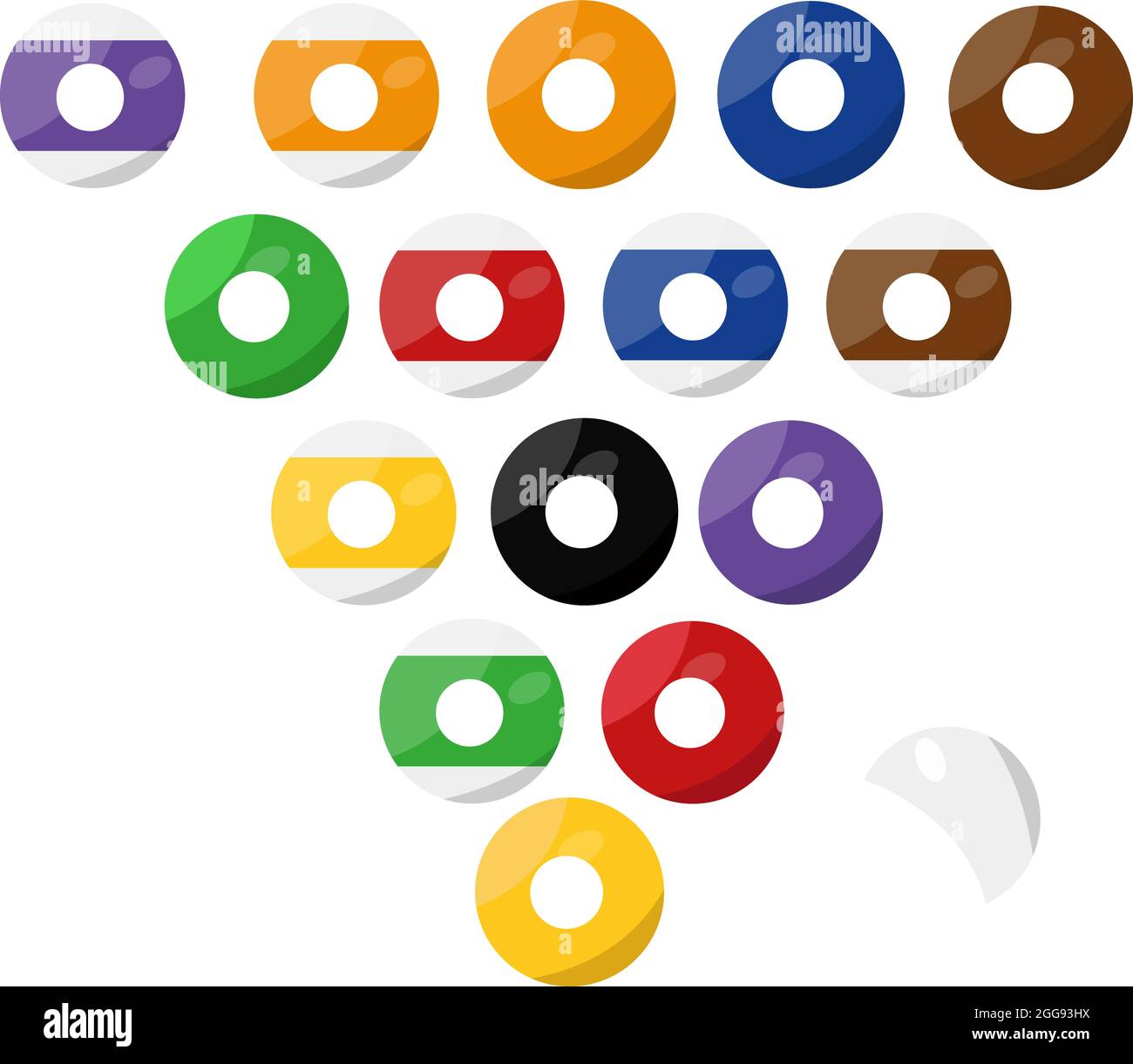 Snooker ball, illustration, vector on white background Stock Vector ...